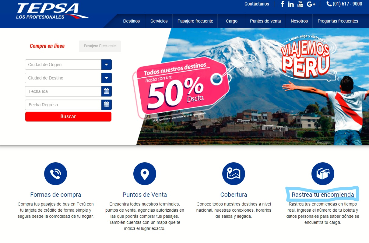 Tepsa > Envíos | Rastreo de Guías | Oficinas y Teléfono