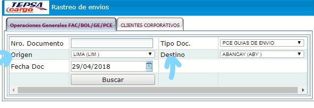 Tepsa > Envíos | Rastreo de Guías | Oficinas y Teléfono